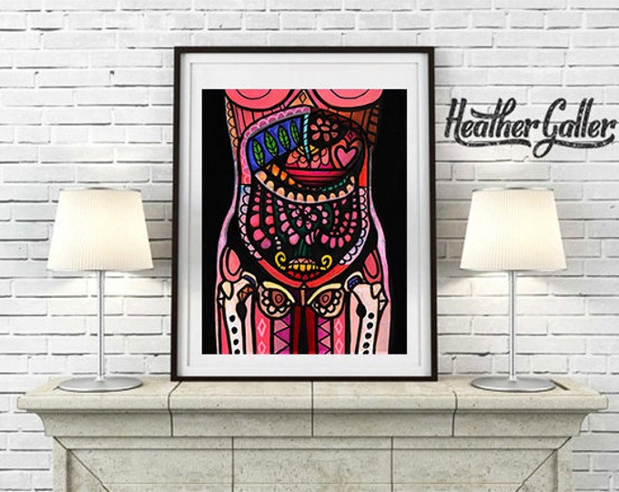 Modern Female Anatomy Art Print Medical Poster Art Print Poster by ...