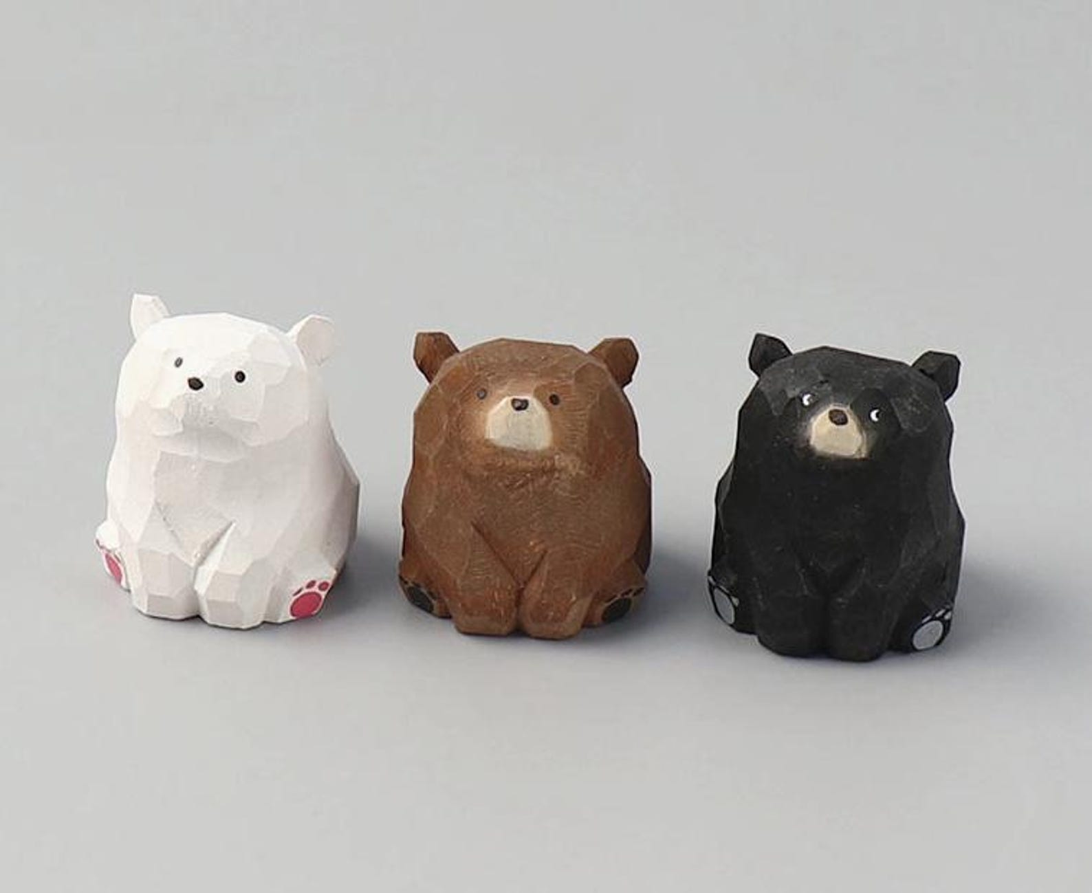Hand Carved Wooden Bears (small) Sold Individually - Etsy