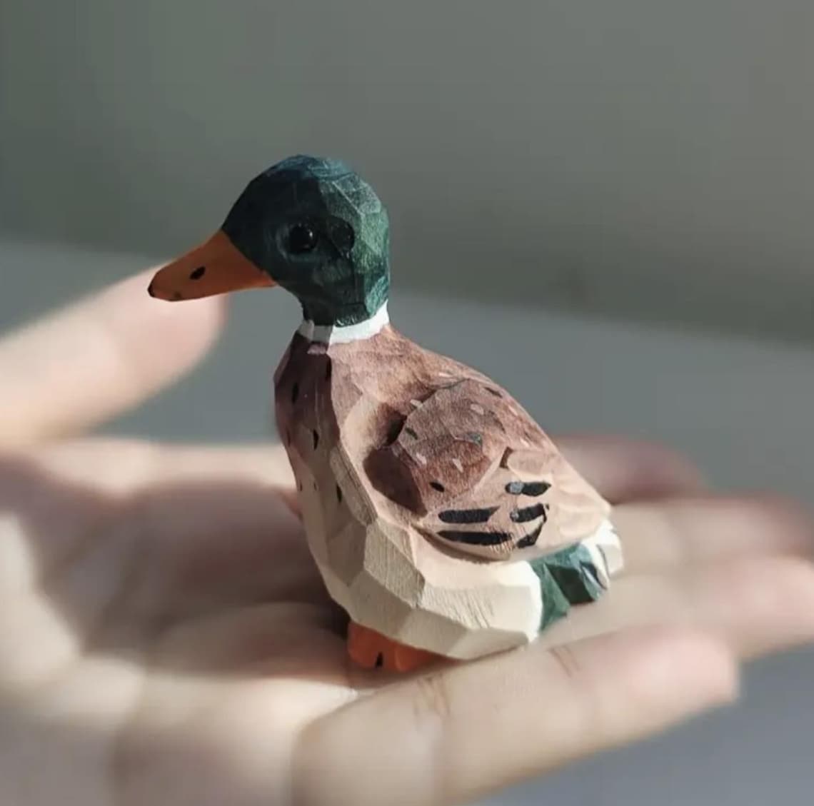 Carved Standing Wooden Mallard - Etsy