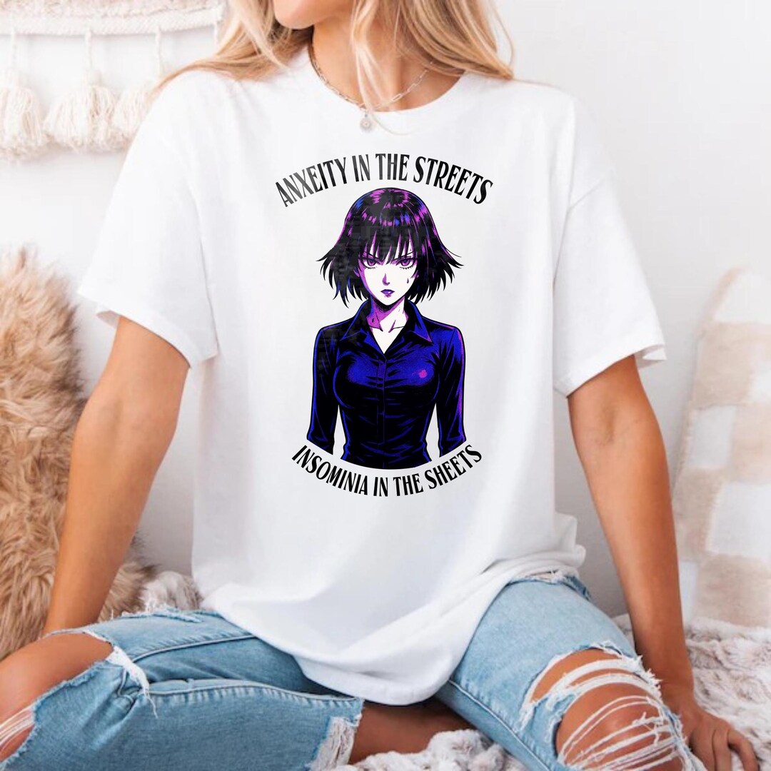 Anime Anxiety Shirt | Anxiety in the Streets Insomnia in the Sheets Tee ...