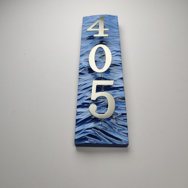 Custom Ocean House Number Sign Wood Carved Wall Plaque Nautical Door ...