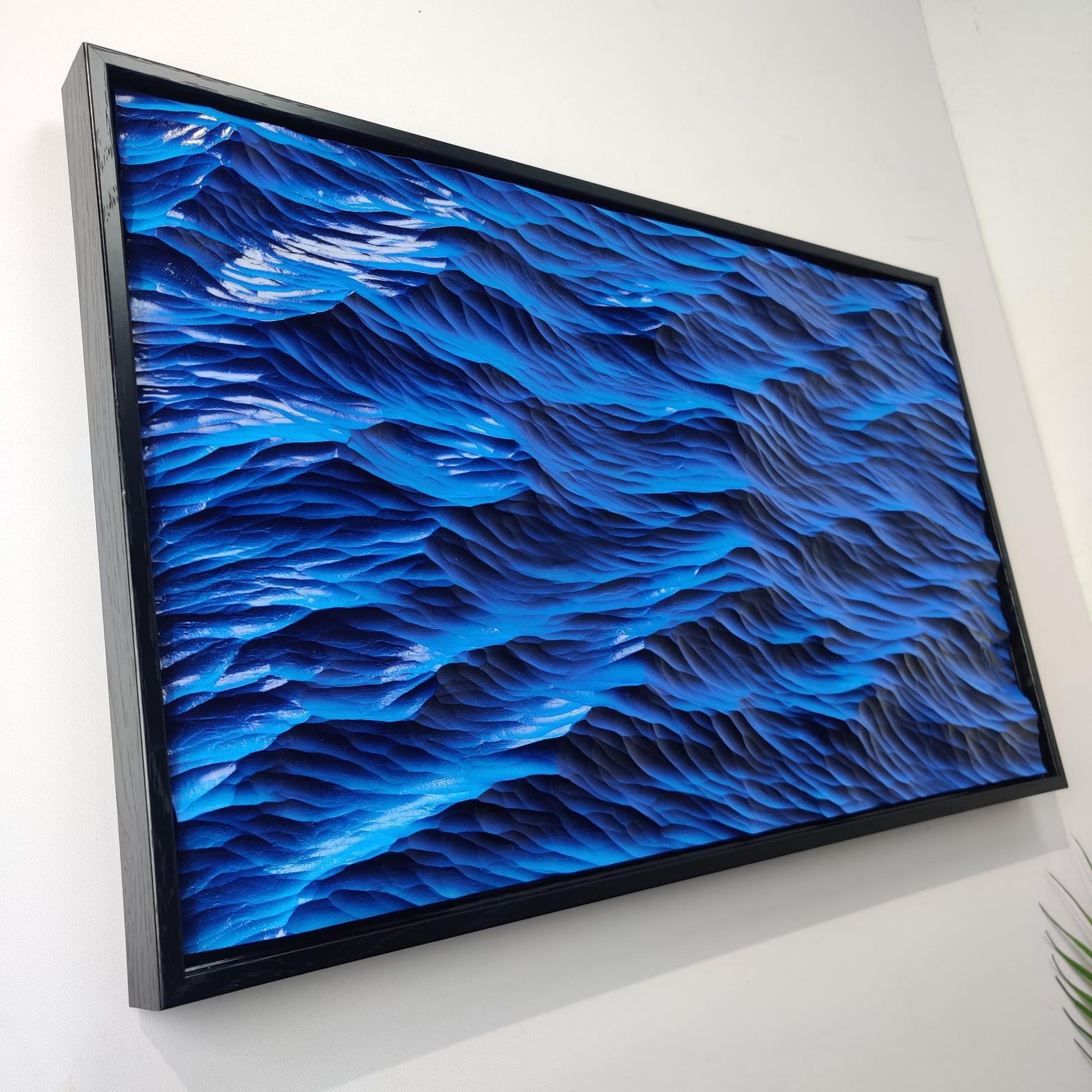 Handcrafted Wooden Ocean Wave Art 3D Sea Landscape Custom Framed Beach ...
