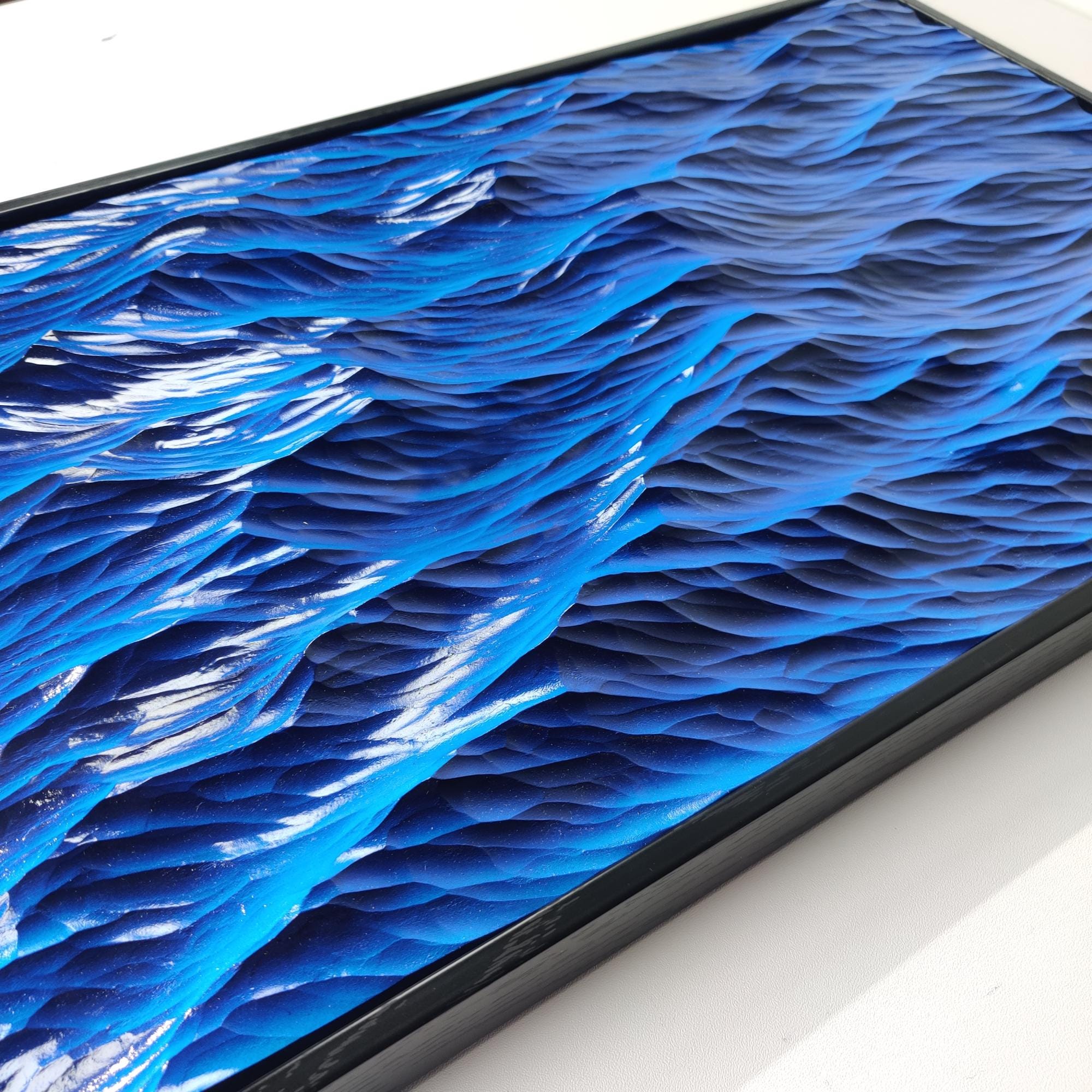Handcrafted Wooden Ocean Wave Art 3D Sea Landscape Custom Framed Beach ...