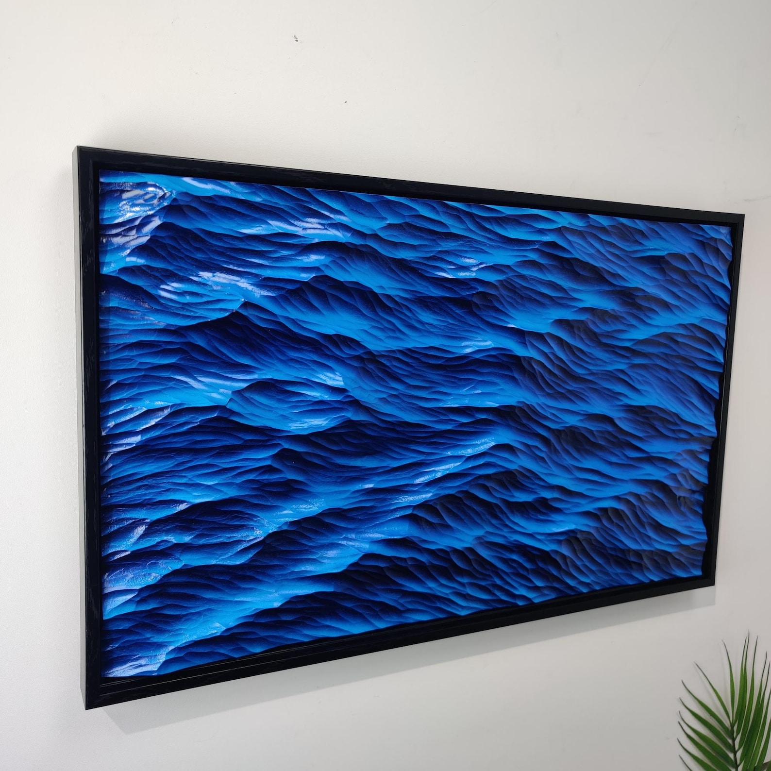 Handcrafted Wooden Ocean Wave Art 3D Sea Landscape Custom Framed Beach ...