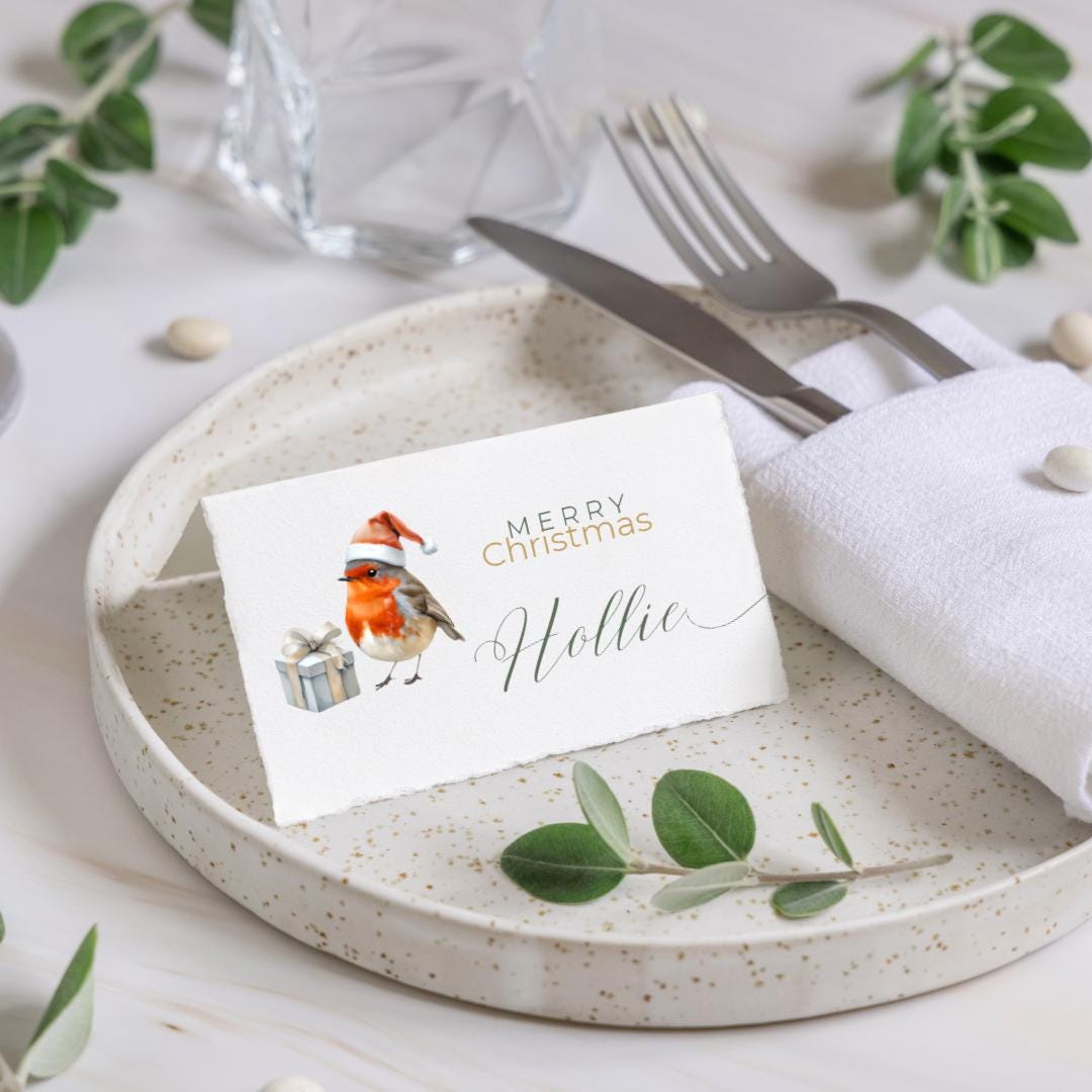 Editable Christmas Place Cards Template | Printable Holiday Place Cards ...