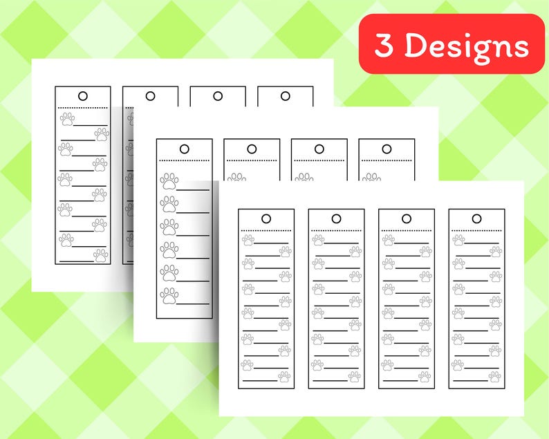 Paw Color Swatch Card Printable | 6 10 12 Color Swatch Sheets | Alcohol ...
