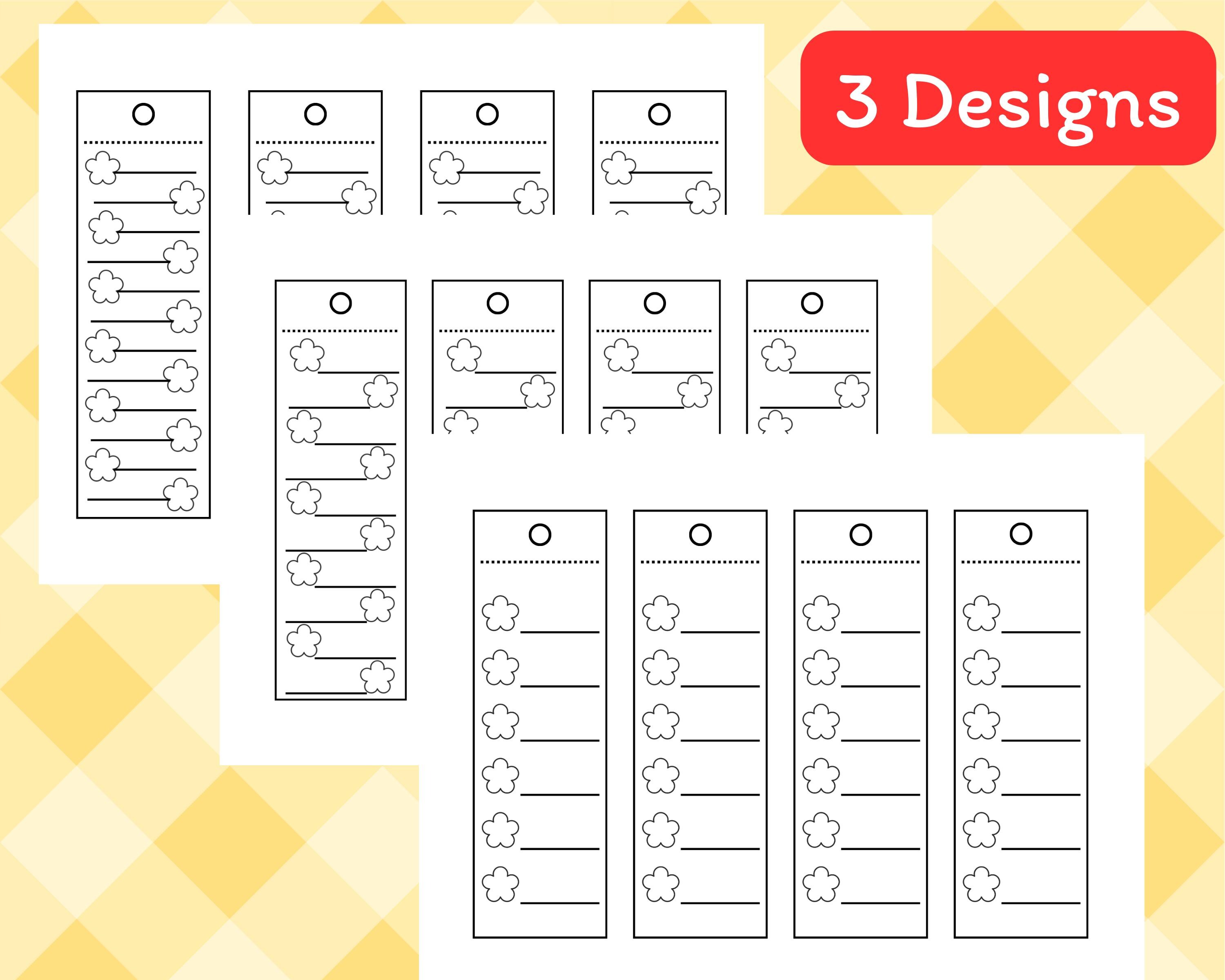 Floral Color Swatch Chart Printable | 6 10 12 Color Cards | Blank ...