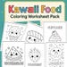 Kawaii Food Coloring Pages for Kids | Printable Cute Food Coloring ...