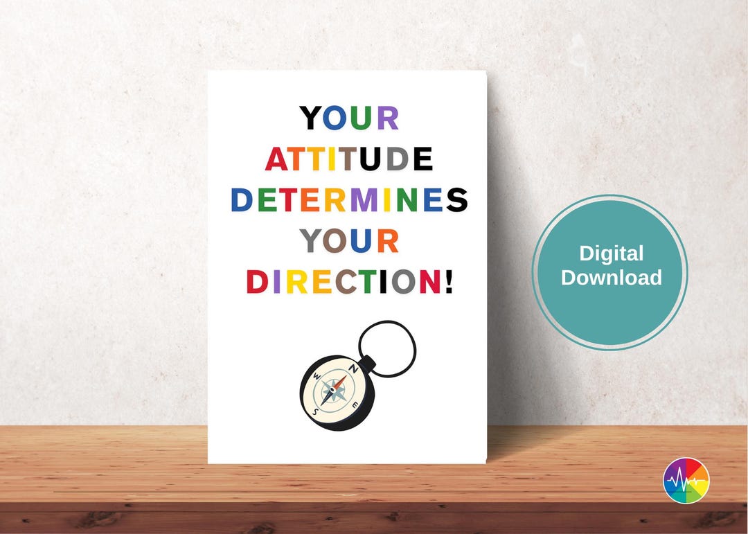 Your Attitude Determines Your Direction Poster Motivational Medical ...
