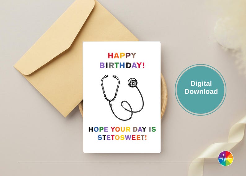 Stetosweet! Funny Medical Birthday Card for Nurses Doctors Med Students ...