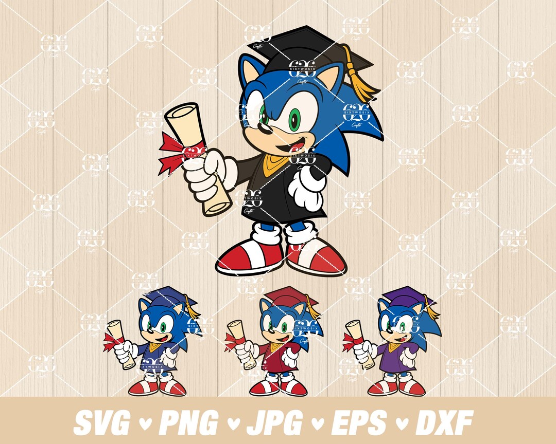 Graduation Day Svg Png, Sonic Graduation Svg Png, Shadow Graduation Svg ...