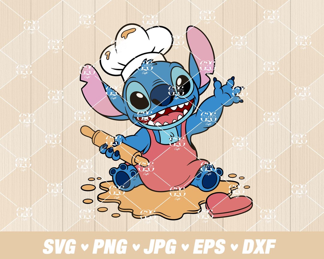 Pastry Chef Blue Monster Svg Png, Baker Blue Monster Svg, Blue Alien ...