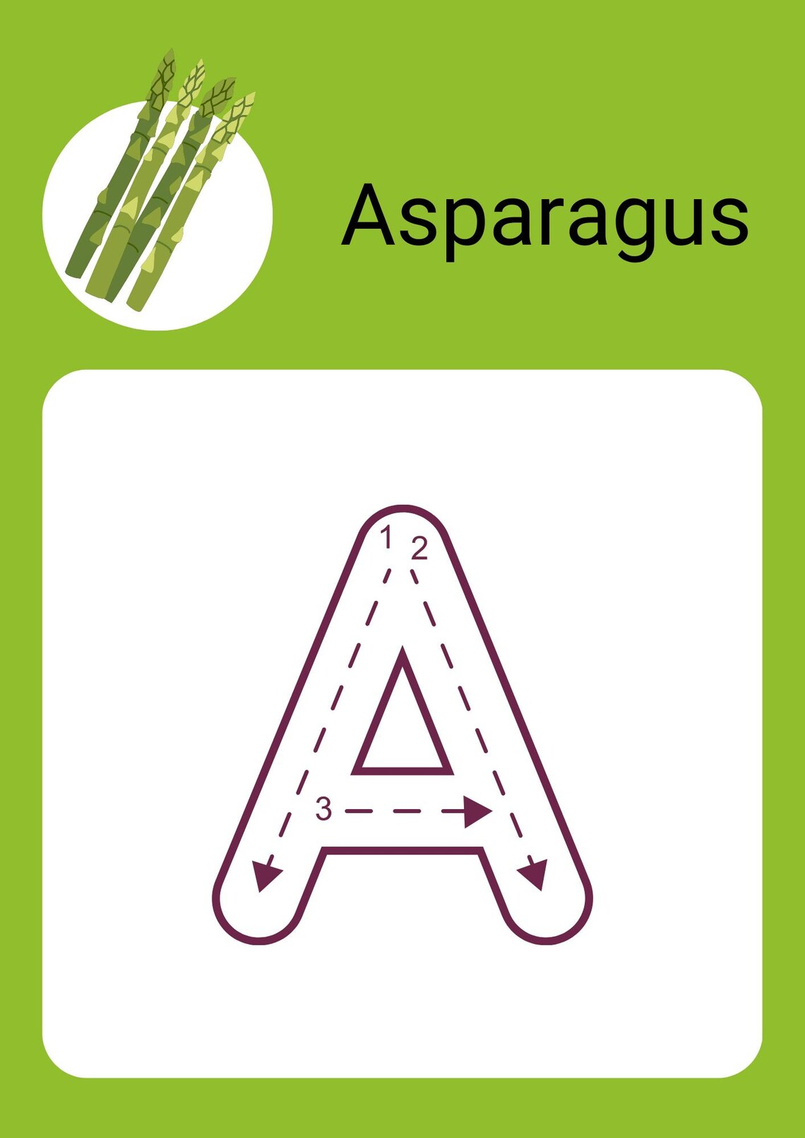 Fresh Vegetables Tracing Worksheets for Preschool and Kindergarten ...