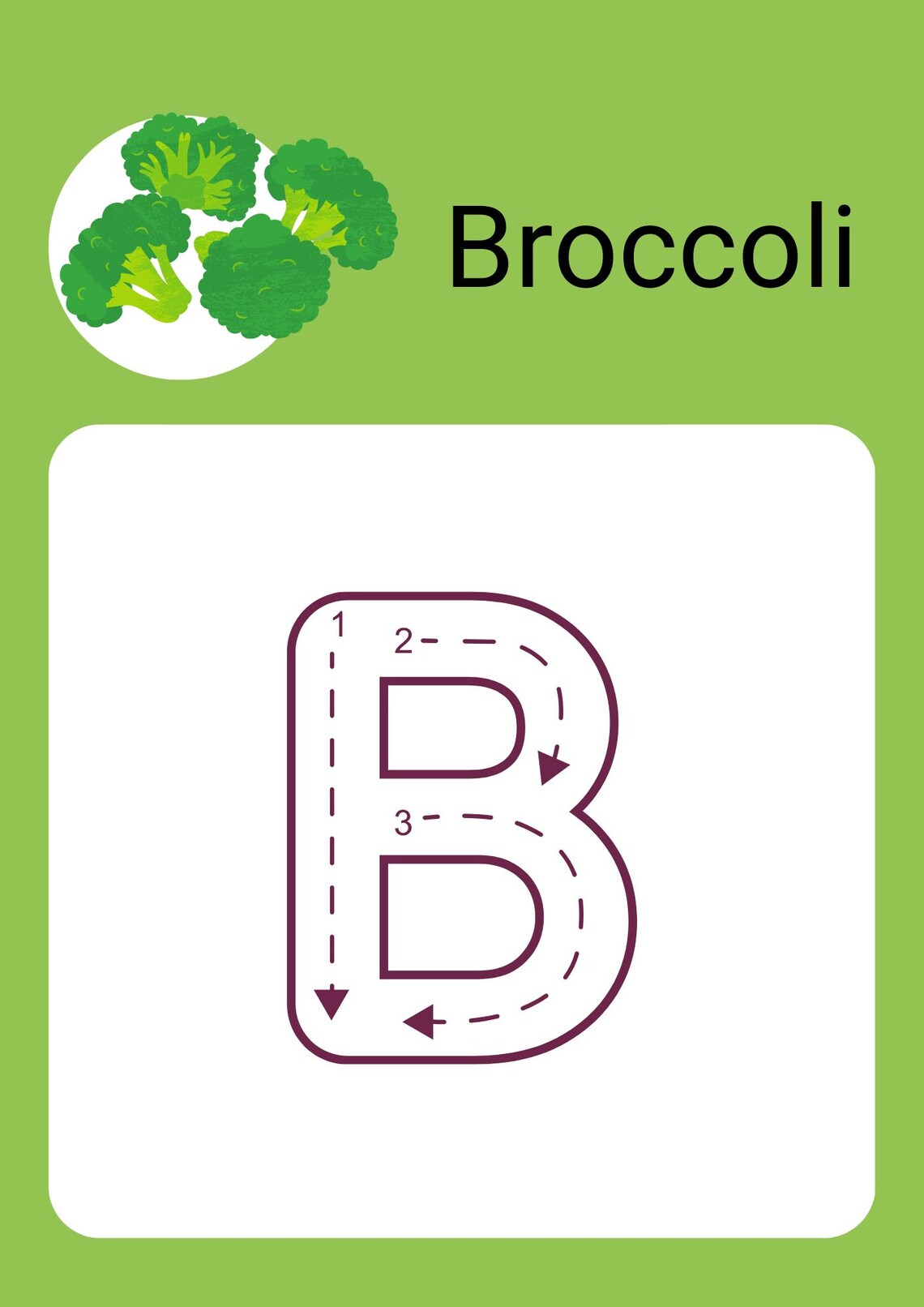 Fresh Vegetables Tracing Worksheets for Preschool and Kindergarten ...