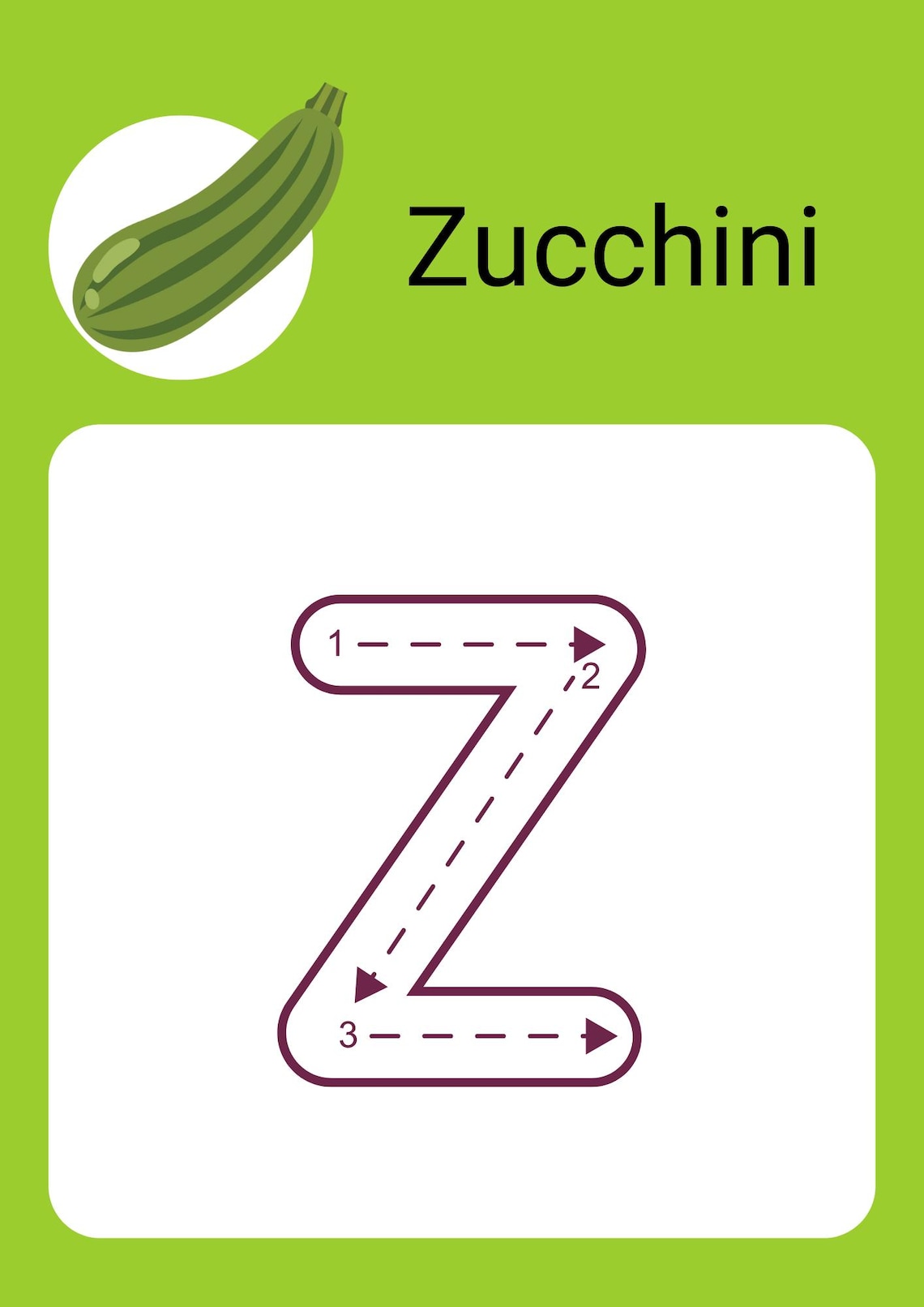 Fresh Vegetables Tracing Worksheets for Preschool and Kindergarten ...