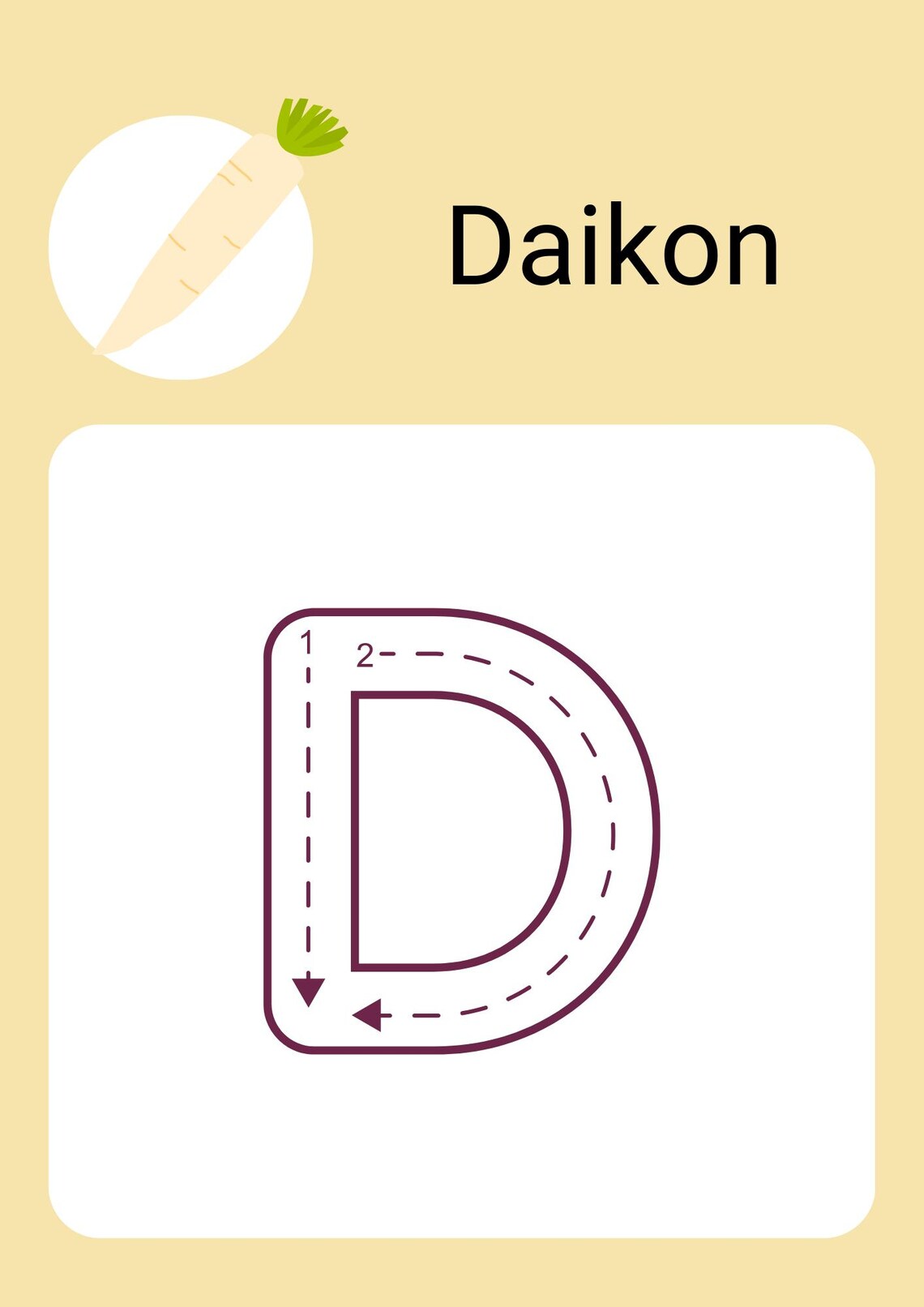 Fresh Vegetables Tracing Worksheets for Preschool and Kindergarten ...