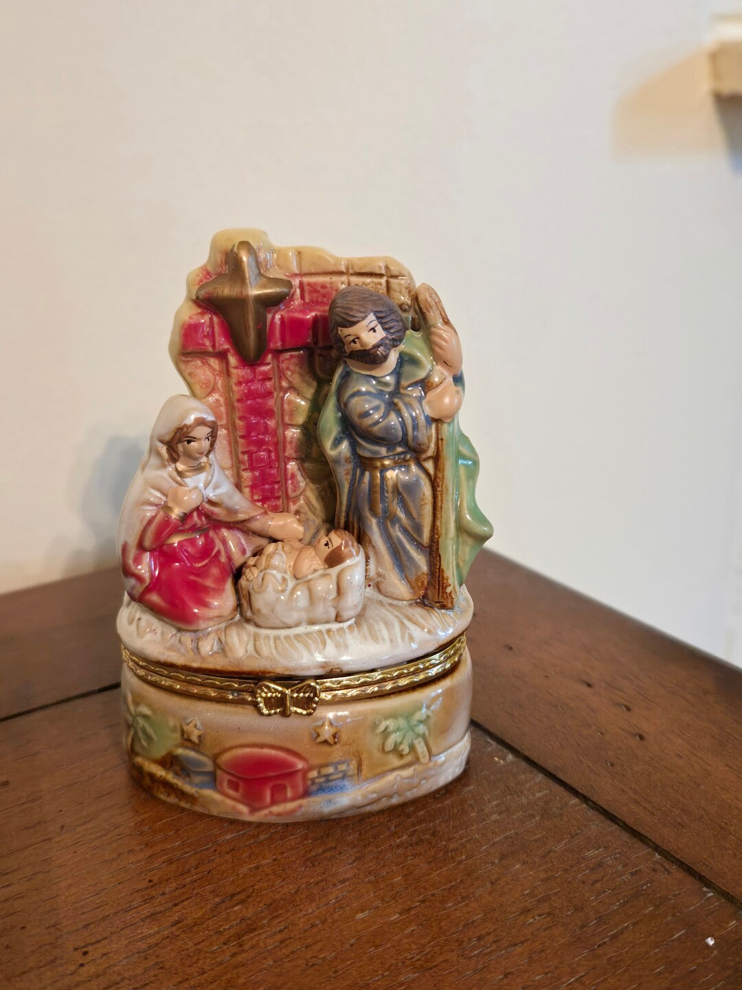 VINTAGE Nativity Hinged Trinket Box - Etsy