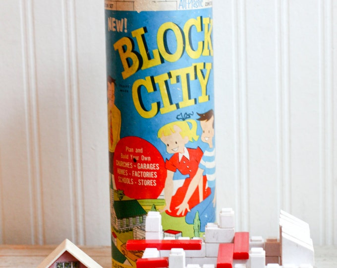 1950s Block City Building Blocks, the Miamian, Vintage Construction Set ...