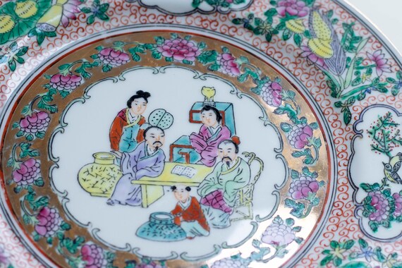 Vintage Chinese Family Porcelain Plate China Famille Rose | Etsy