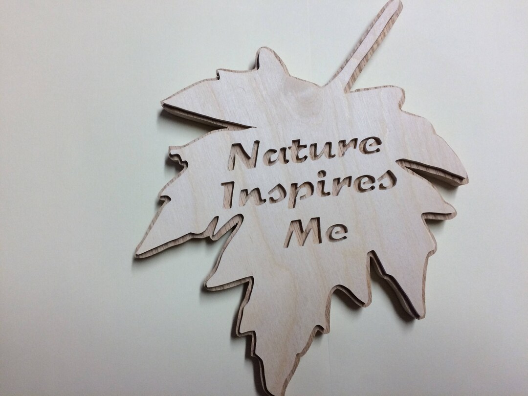 Handmade Maple Leaf Inspirational Word Art Plaque - Etsy