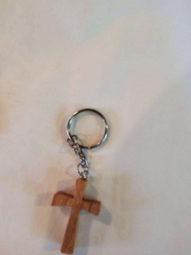 Wooden Cross Keychain Pendent - Etsy
