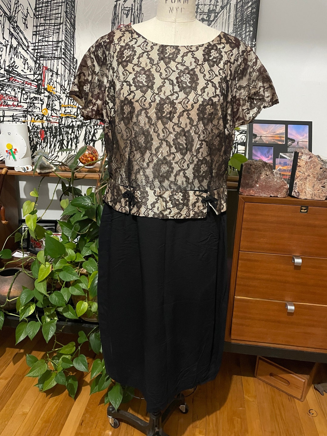 1940s Rare XL Dress - Vintage - Early 50s X Large 38"-40" Bust -VOLUP ...