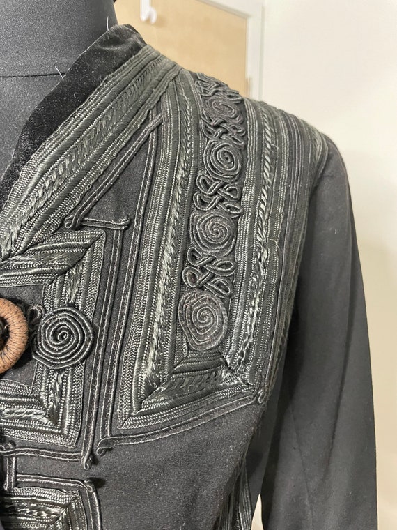 Edwardian Black Coat Soutache “Arnold Constable & Co”… - Gem