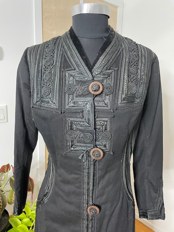 Edwardian Black Coat Soutache “Arnold Constable & Co”… - Gem