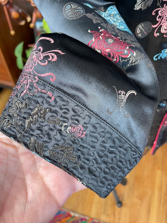 1960s Chinese Satin Jacket-Reversible Peony Brand Chi… - Gem