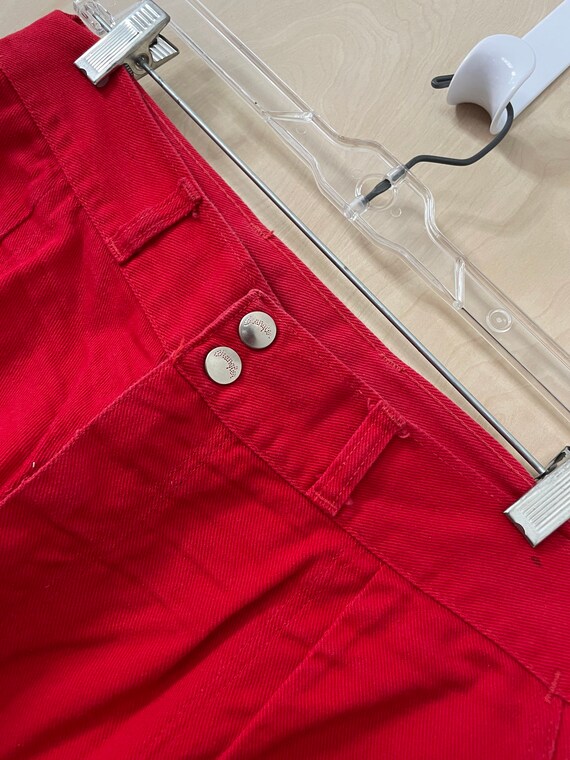 1960S Red Wrangler Wide Bell bottom Jeans - Dungarees… - Gem