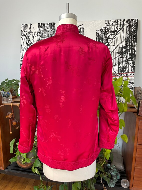 1960s Chinese Satin Jacket-Reversible Peony Brand Chi… - Gem
