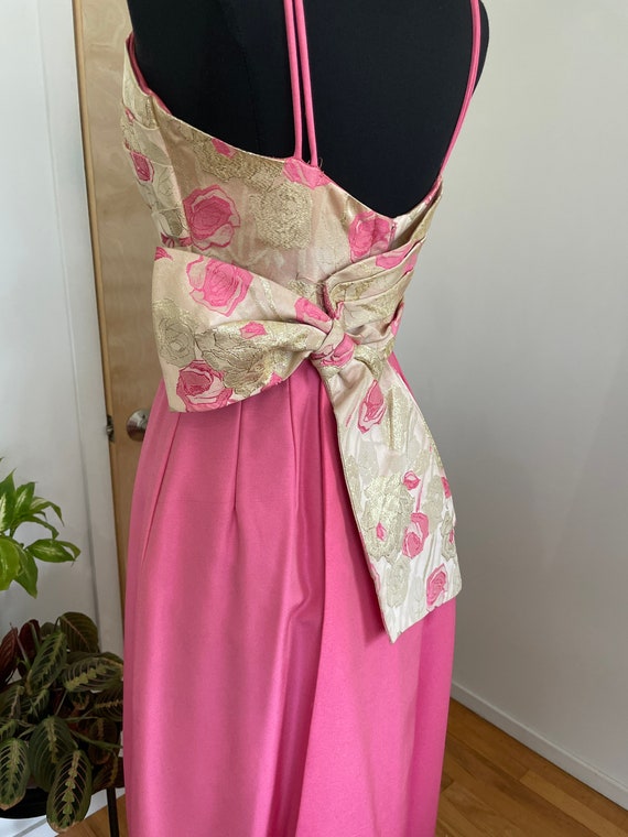 1960s Gown Pink Lame Dress -Hot pink HOLLYWOOD GLAM … - Gem