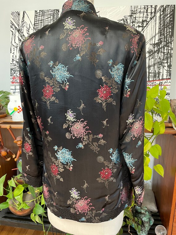 1960s Chinese Satin Jacket-Reversible Peony Brand Chi… - Gem