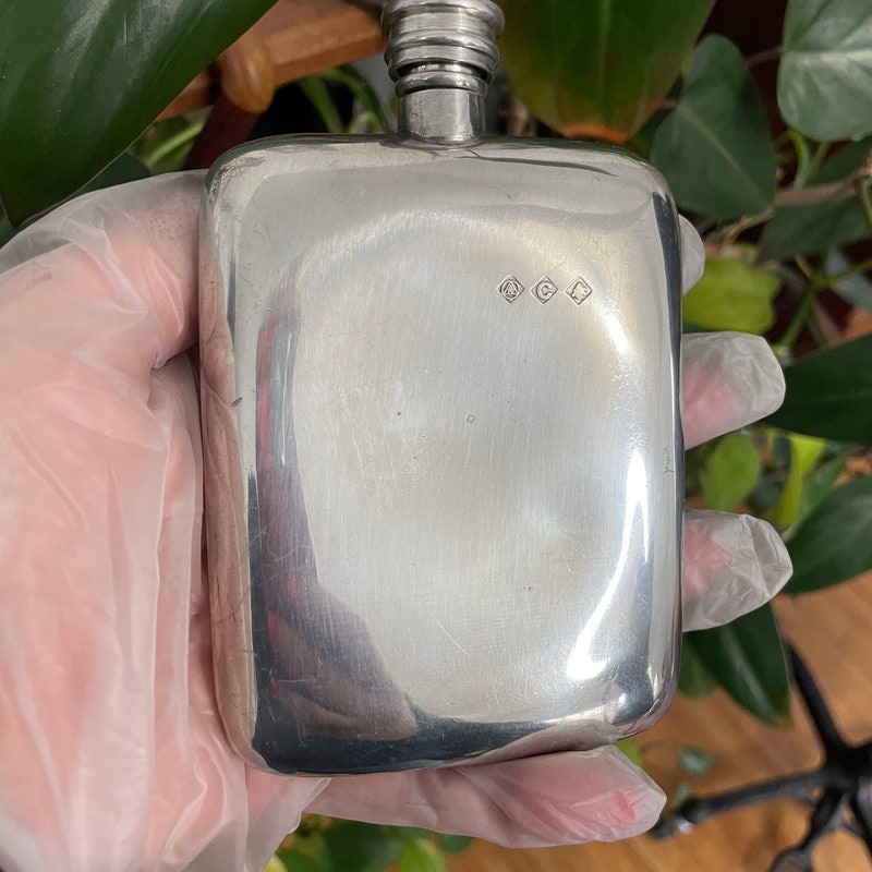 Silver Flask - Etsy