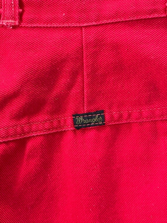 1960S Red Wrangler Wide Bell bottom Jeans - Dungarees… - Gem