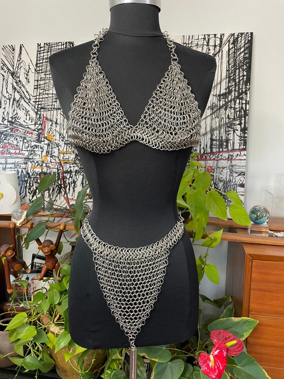 1990s Chain Bathing Suit Metal Swimsuit G String Etsy