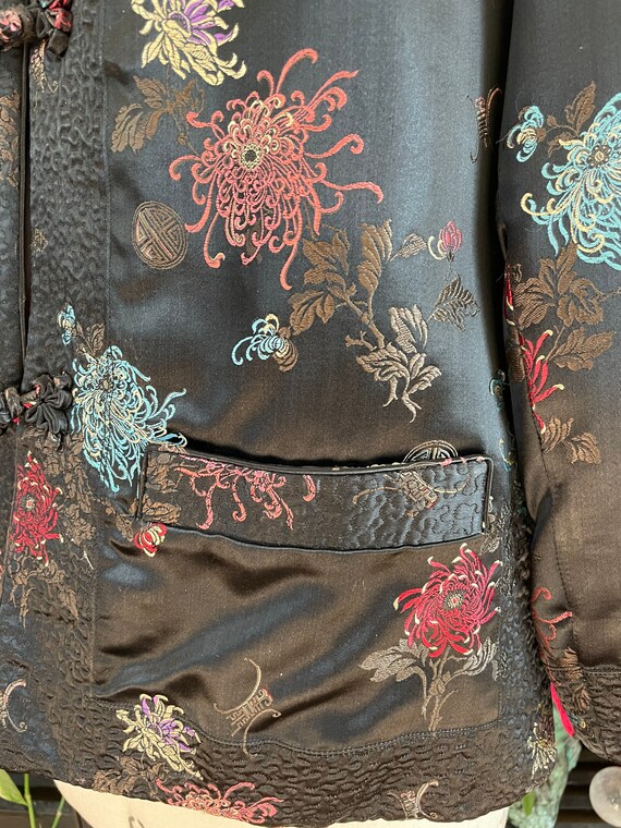 1960s Chinese Satin Jacket-Reversible Peony Brand Chi… - Gem