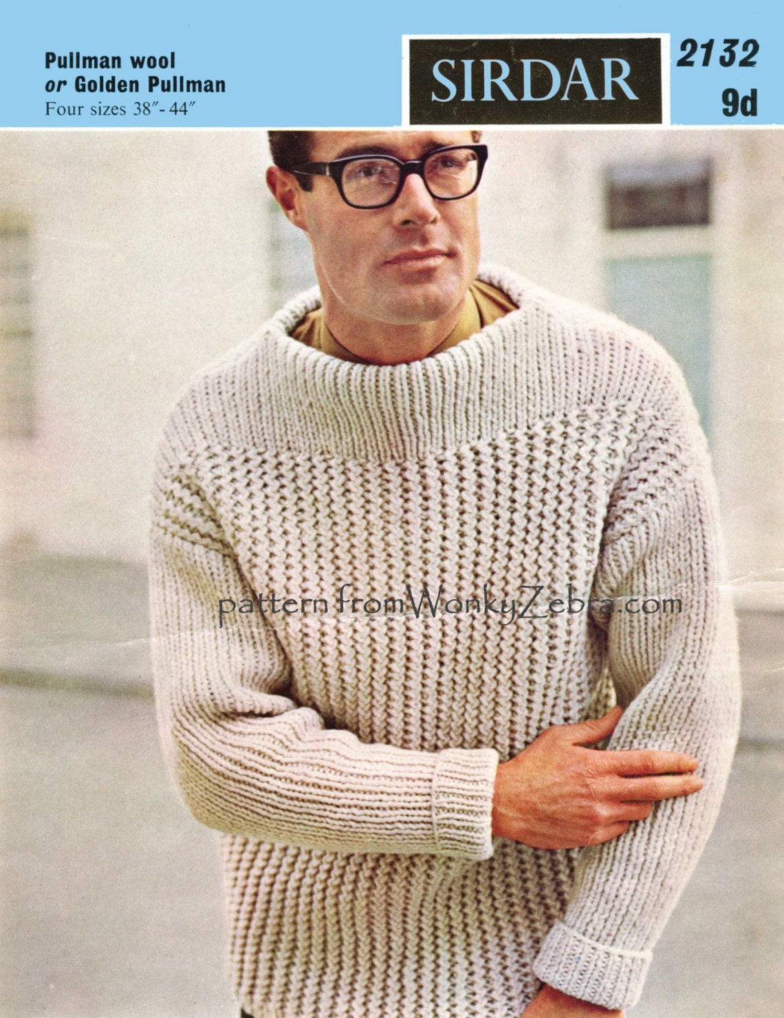 Mans Knitted Pullman Sweater PDF Pattern 323 From Wonkyzebra - Etsy