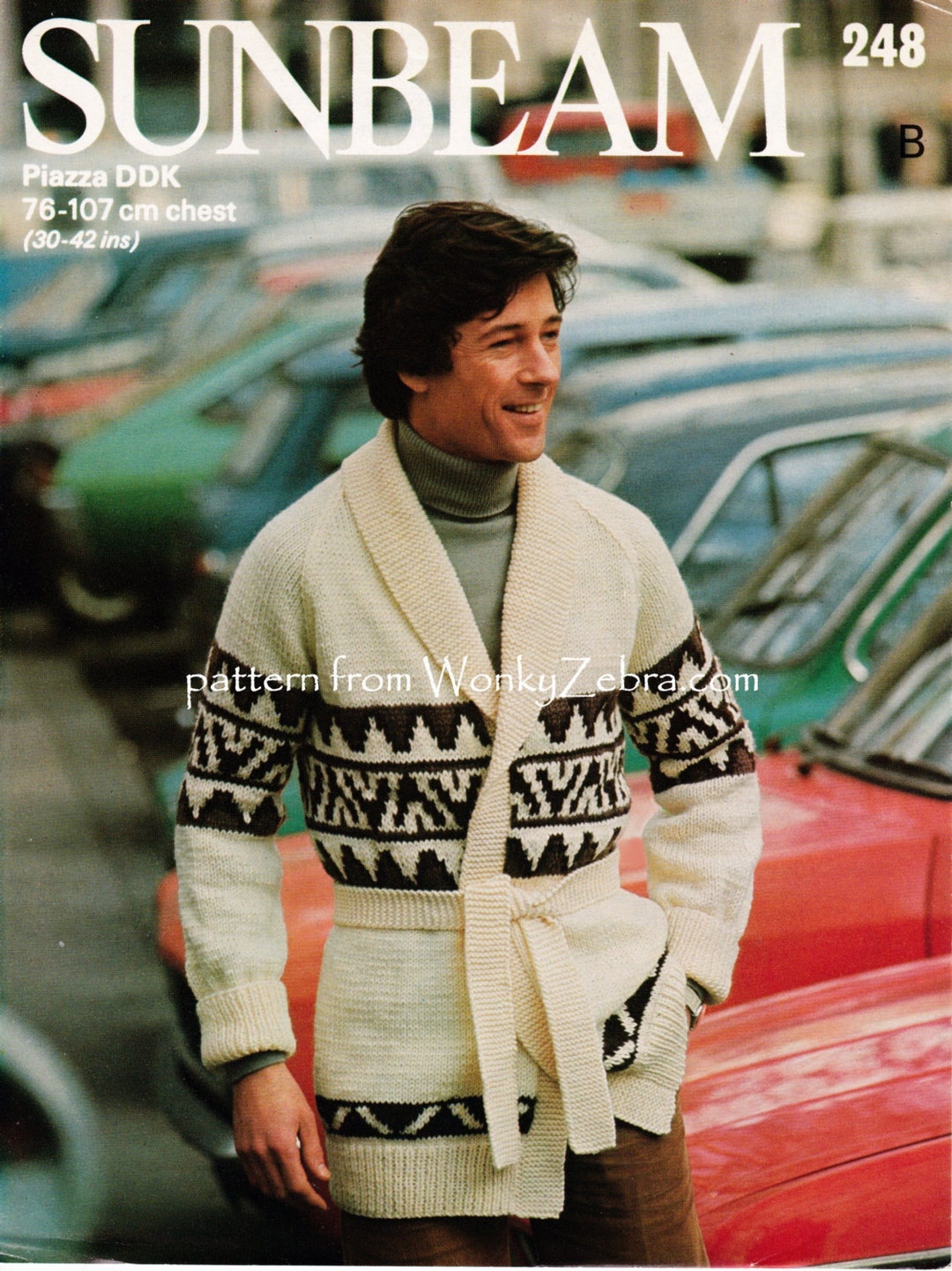 Starsky Style Jacket Cardigan Raglan Sleeve Vintage Knit Pattern PDF ...