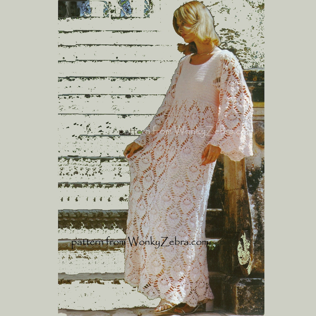 Crochet Dress Pattern PDF 139 Vintage Evening Wedding Dress From ...