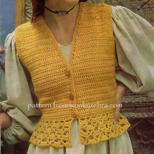 Vintage Crochet Pattern PDF 131 Evening Top From Wonkyzebra - Etsy