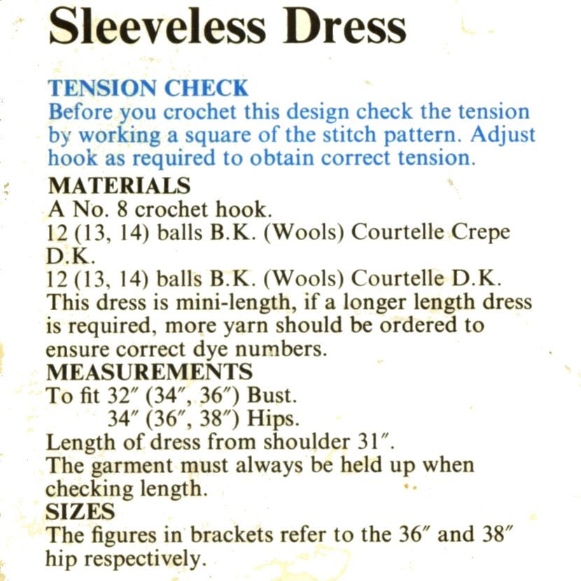 Vintage Crochet Green Goddess Dress Pattern PDF 409 From - Etsy
