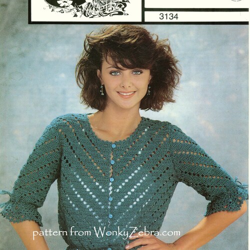 Vintage Crochet TOP Pattern PDF 713 From Wonkyzebra - Etsy