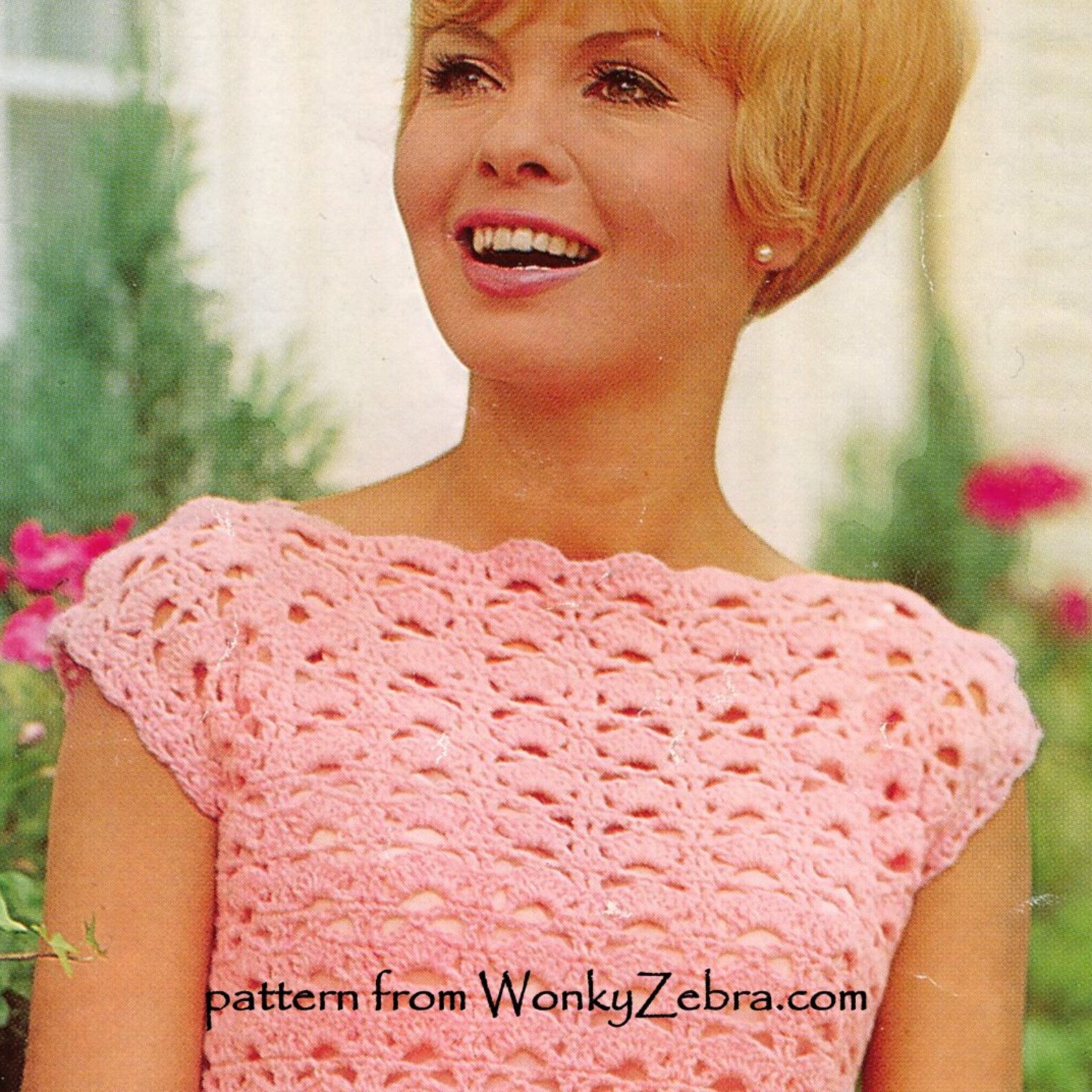 Vintage Crochet TOP Pattern PDF 713 From Wonkyzebra - Etsy