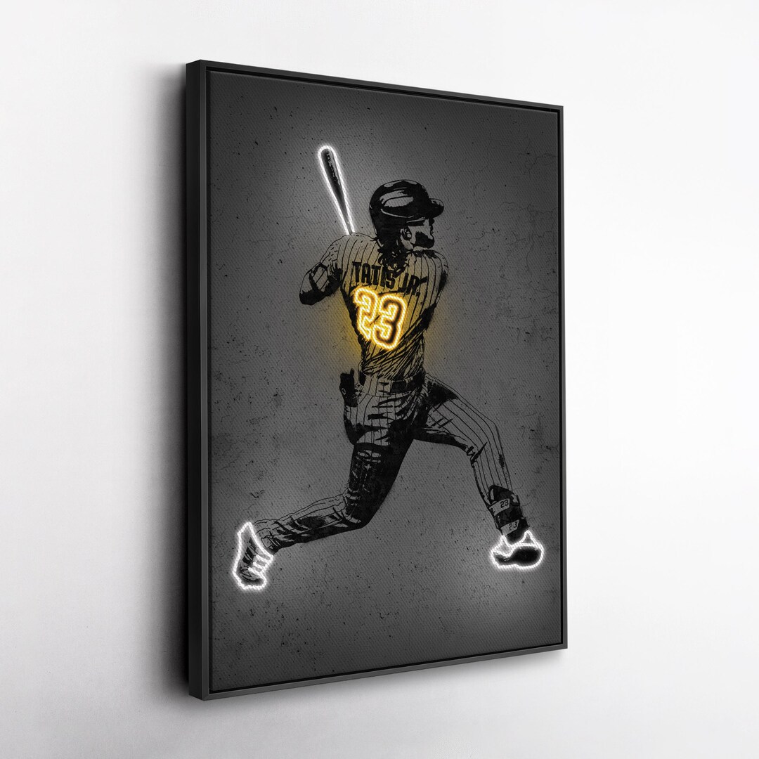 Fernando Tatis Jr. Canvas Art – San Diego Padres Neon Style Print, MLB ...