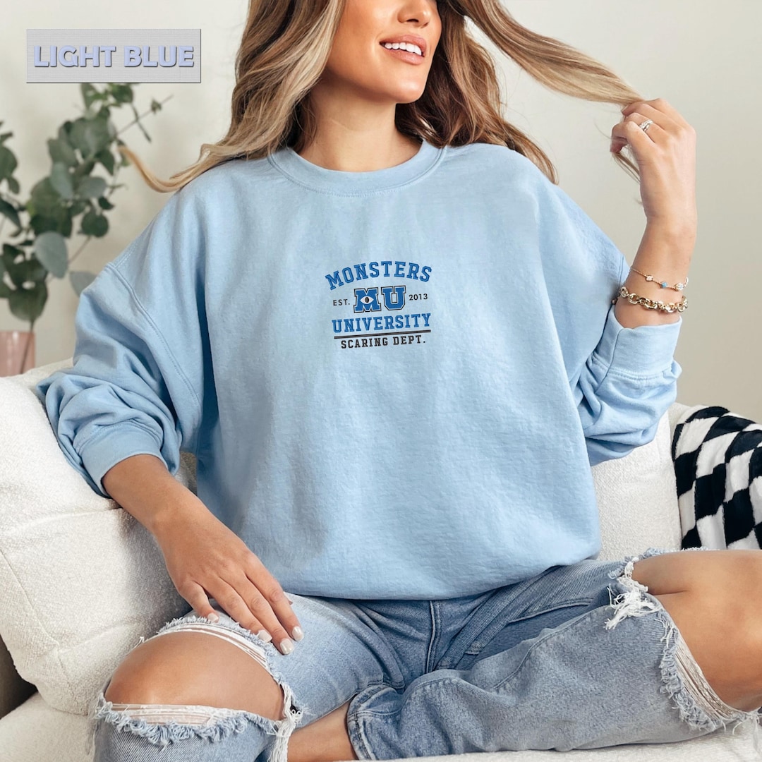 Embroidered Monsters University Sweater, Pixar Movie Sweater, Monster ...