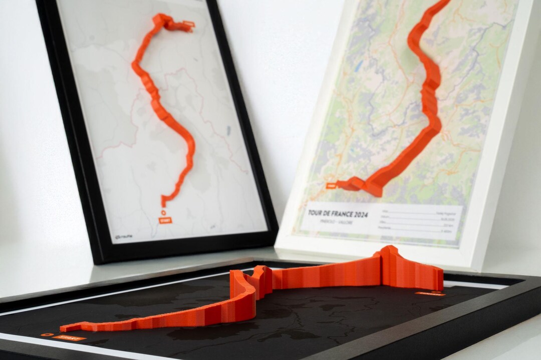 Personalized 3D Route Map • Custom GPX Map Art • Unique Hiking, Biking ...