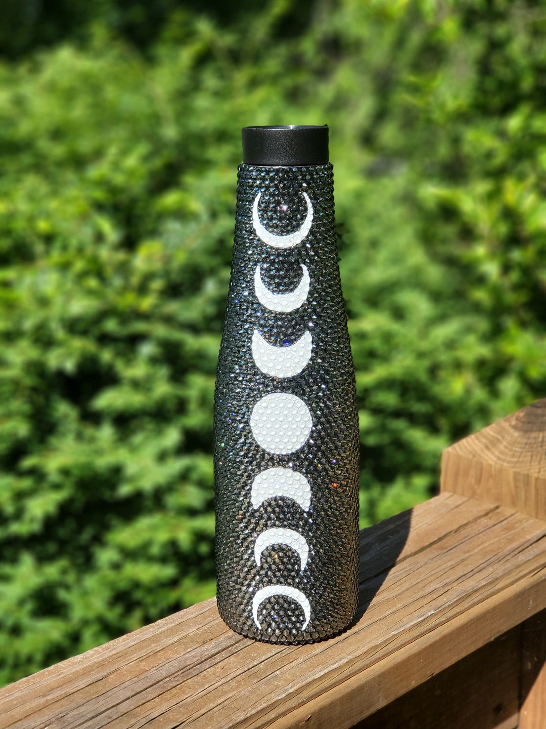 Blinged Moon Phase Water Bottle - Etsy