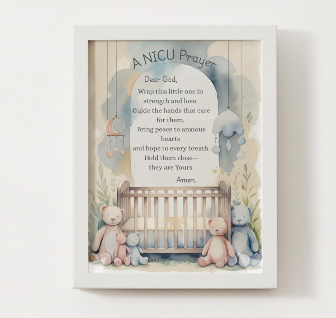 NICU Prayer Printable – Inspirational Printable Wall Art for NICU ...