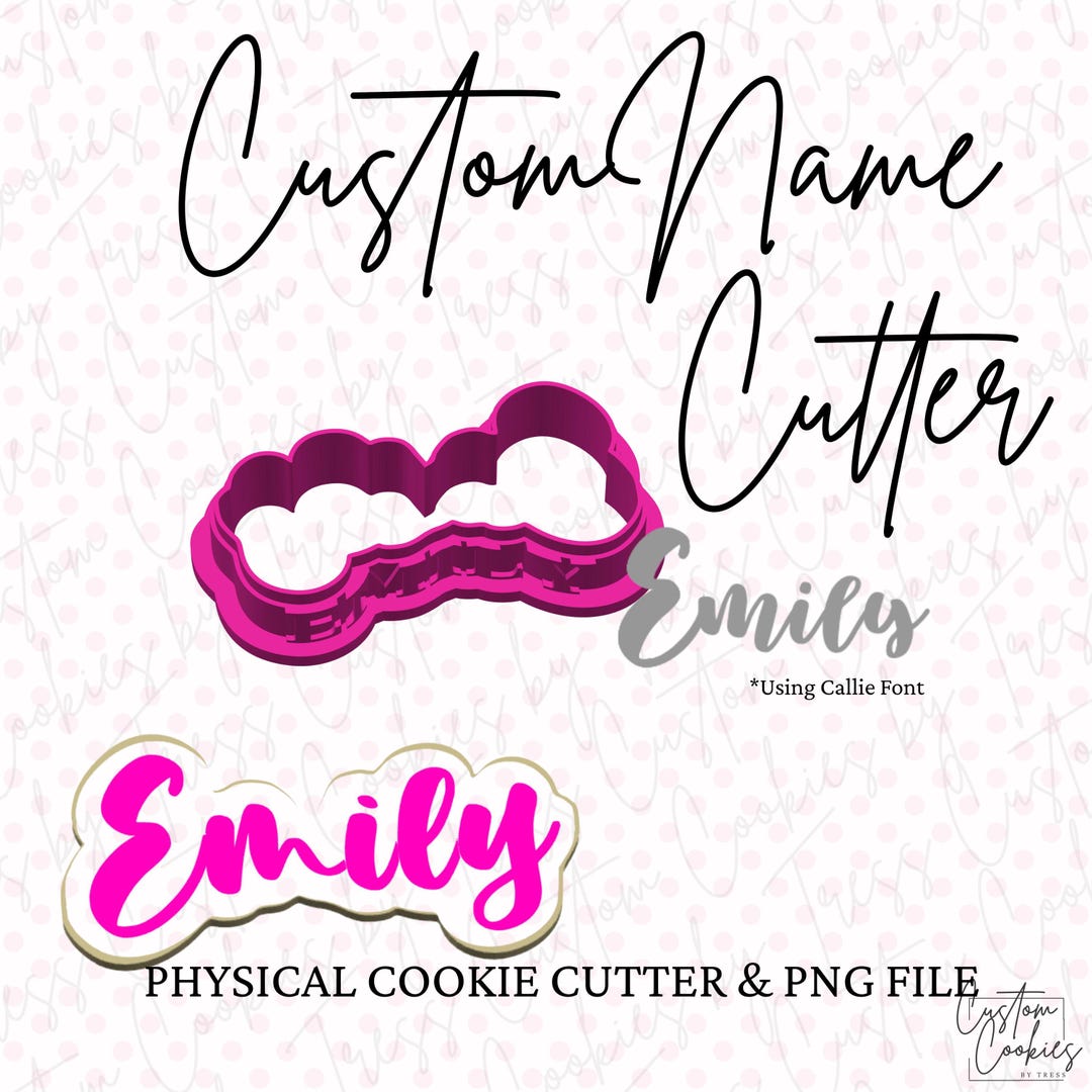 Custom Name Cookie Cutter | 3D Printed Word (PNG Included) - Etsy